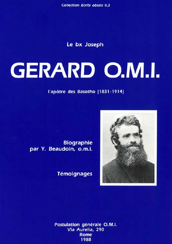 Le bienheureux Joseph GERARD O.M.I. | Lettres aux Supérieurs Généraux ...